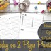 Day on 2 Pages Personal Printable Insert, Daily Schedule Insert ...