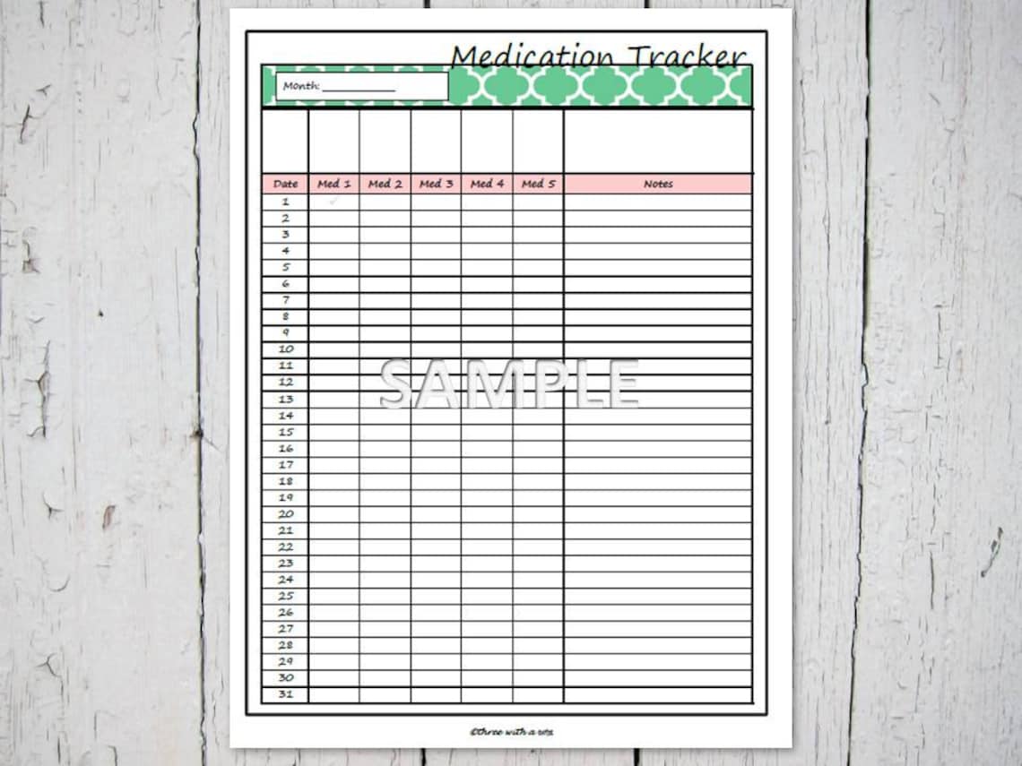 Medical and Health Printables A5 Size Half Sheet, Doctor Log, Symptom ...