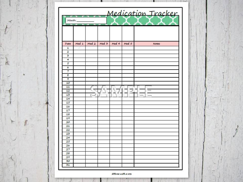 Medical and Health Printables A5 Size Half Sheet, Doctor Log, Symptom ...