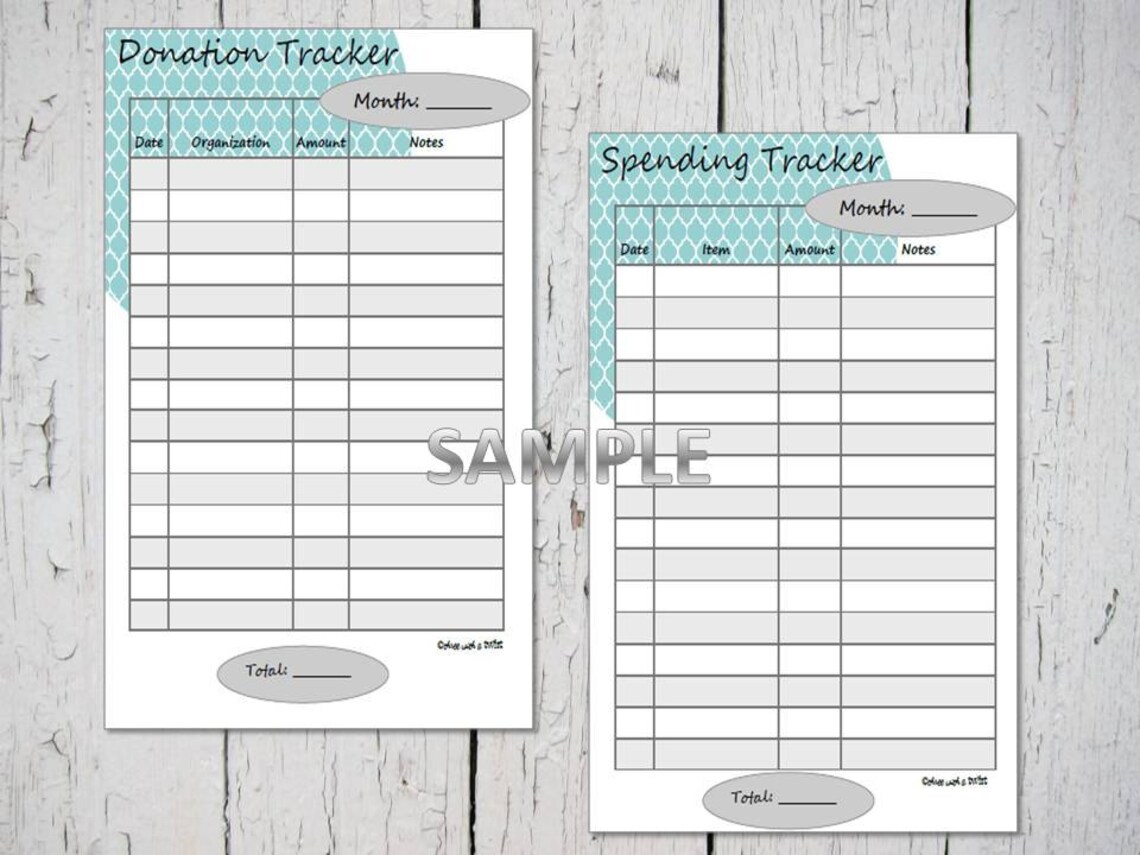 Budget Printable Inserts Personal Size, Finance Planner, Budget Planner ...