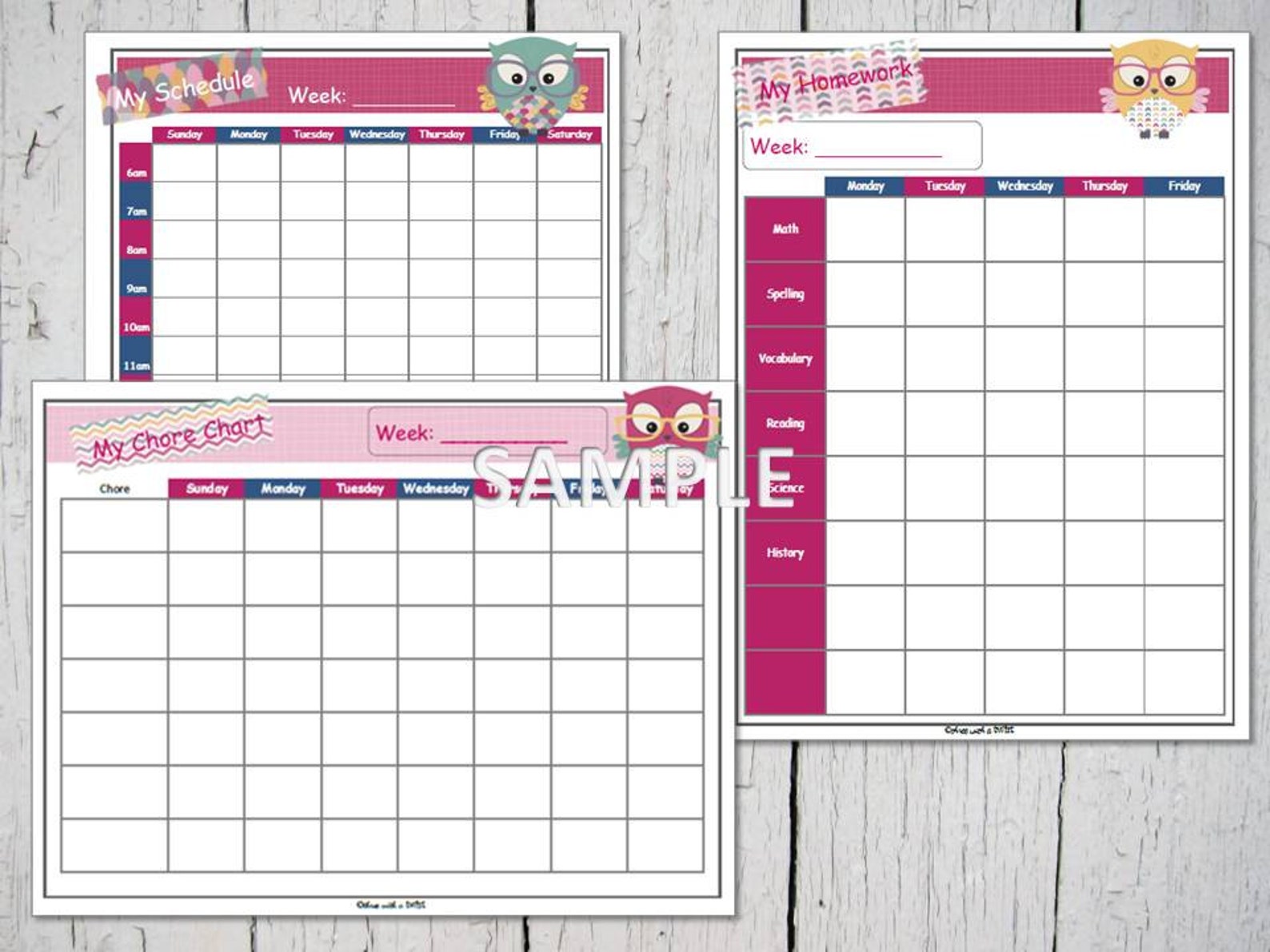 Kid's Planner - My Very Own Planner Printables - Kid's Organizer, Child ...