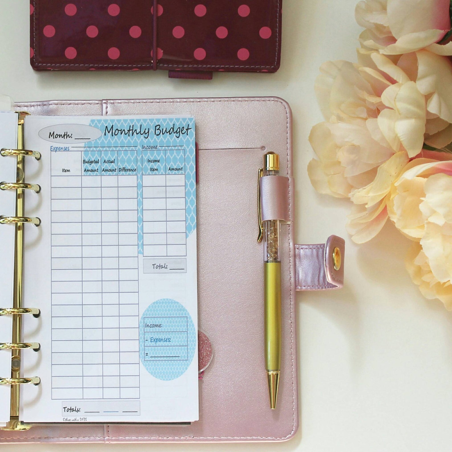 Budget Printable Inserts Personal Size, Finance Planner, Budget Planner ...
