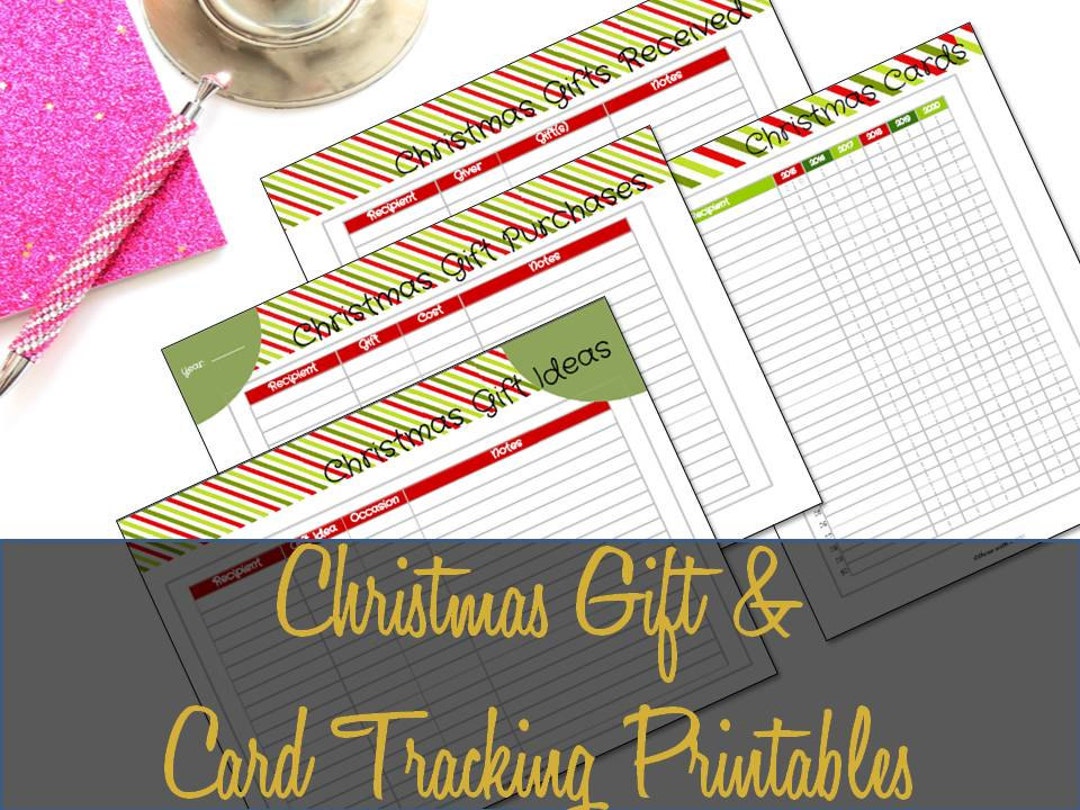 Christmas Gifts and Card Tracking Printables - INSTANT DOWNLOAD - Etsy