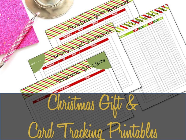 Christmas Gifts and Card Tracking Printables - INSTANT DOWNLOAD - Etsy