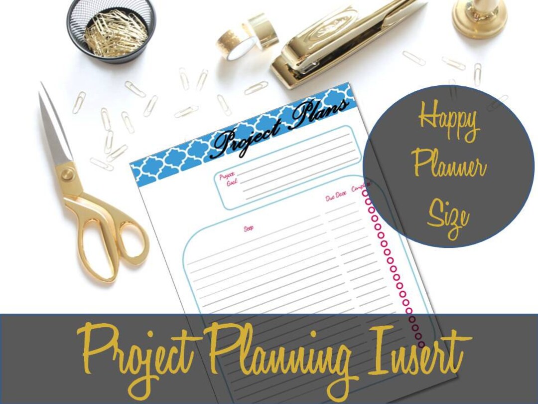 Happy Planner Inserts, Project Planner Insert, to Do List, Project ...