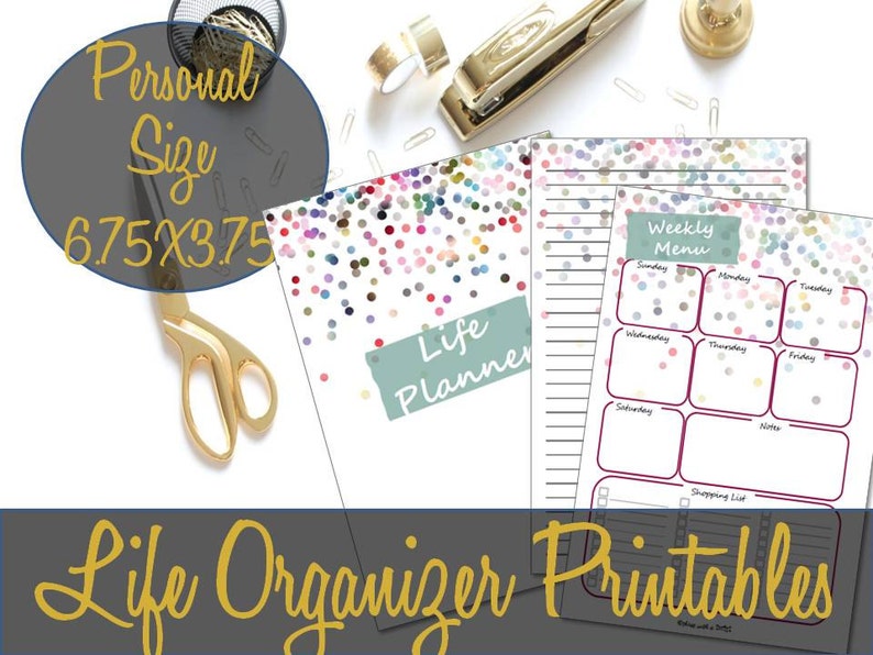 Life Organizer Printables Personal Size 6.75x3.75 Household - Etsy