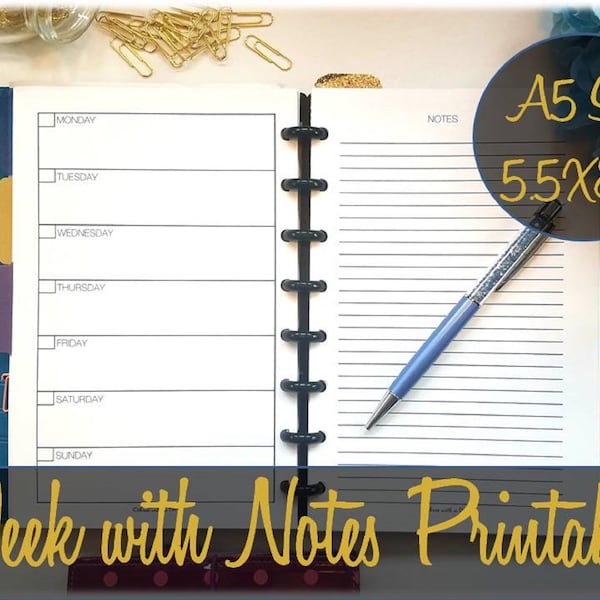 Meeting Notes Mini Happy Planner Printable Insert 4.625x7, Meeting ...