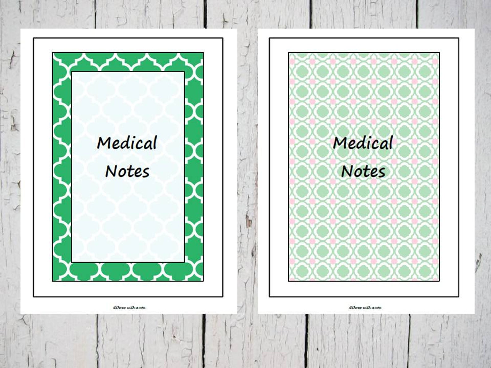 Medical and Health Printable Inserts, Doctor Log, Medication Tracking ...