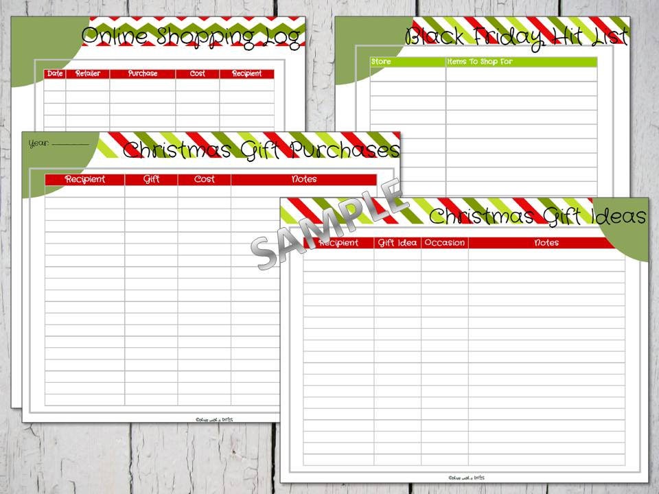 Happy Planner Christmas Planning Inserts Holiday Menu Happy | Etsy