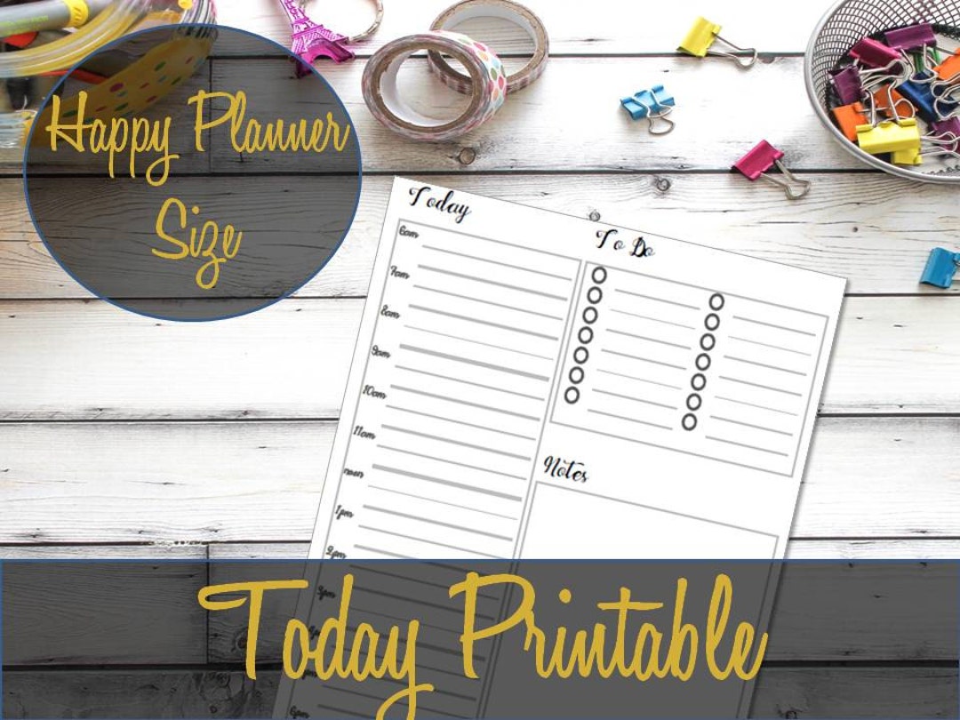 Happy Planner Inserts, Happy Planner Hourly, Daily Insert, Happy ...
