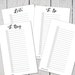 List A5 Inserts, A5 Printable Inserts, Half Sheet Inserts, A5 Planner ...