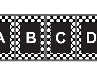 Printable Polka Dots Party Banner Color Alphabet Letters - Etsy
