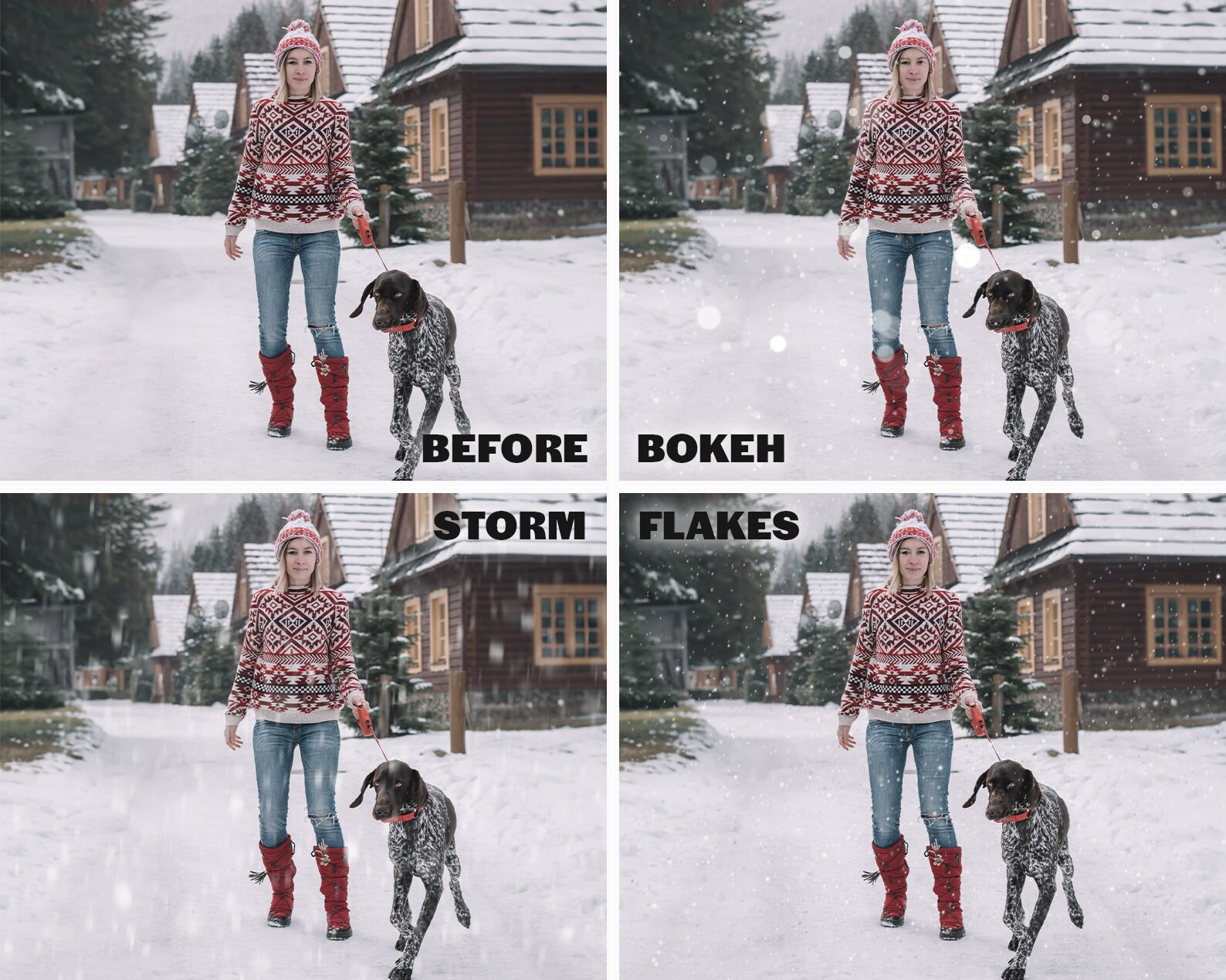 Realistic Snow Overlays | Falling Snow | Winter Time Overlays | Dark ...