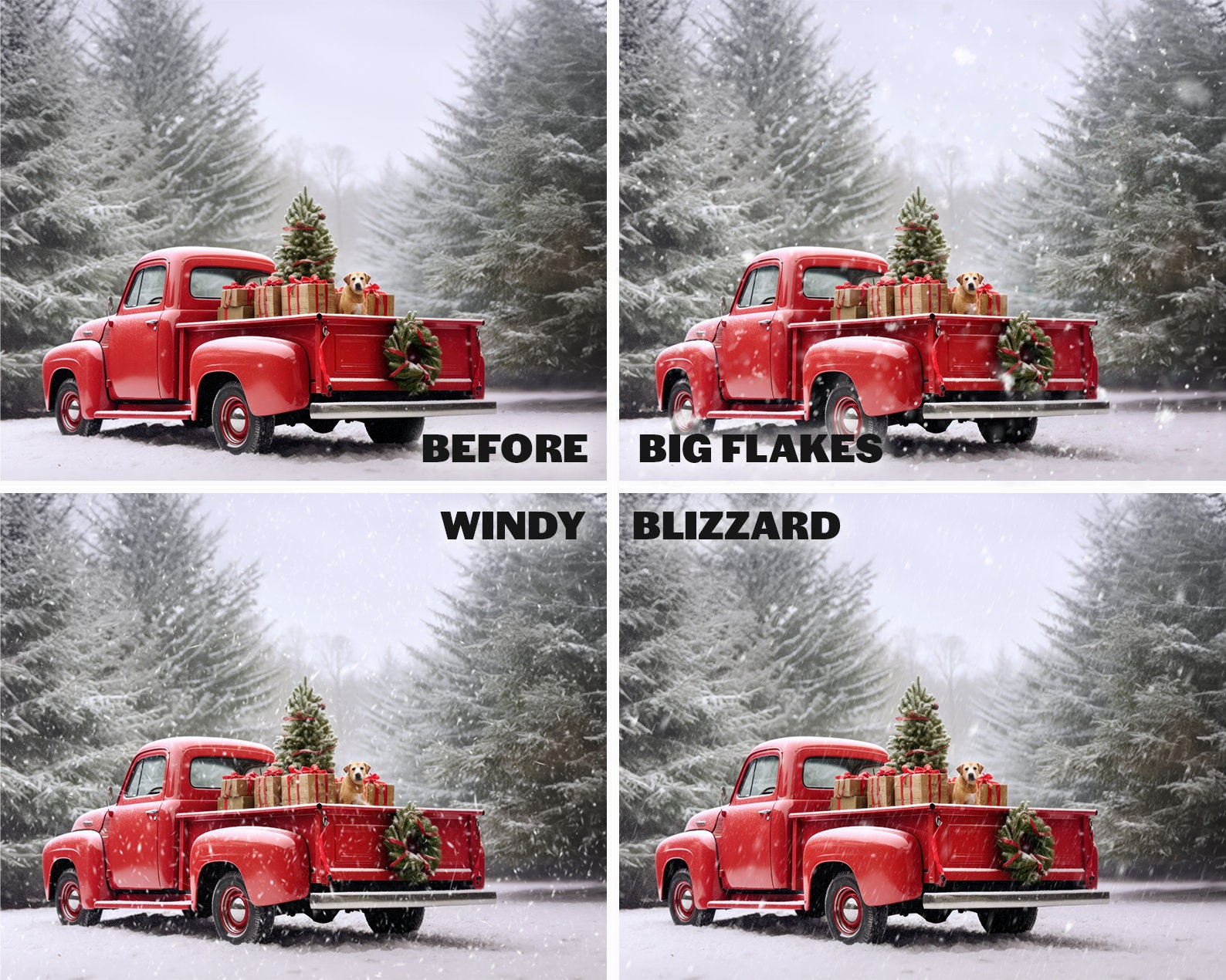 Realistic Snow Overlays | Falling Snow | Winter Time Overlays | Dark ...