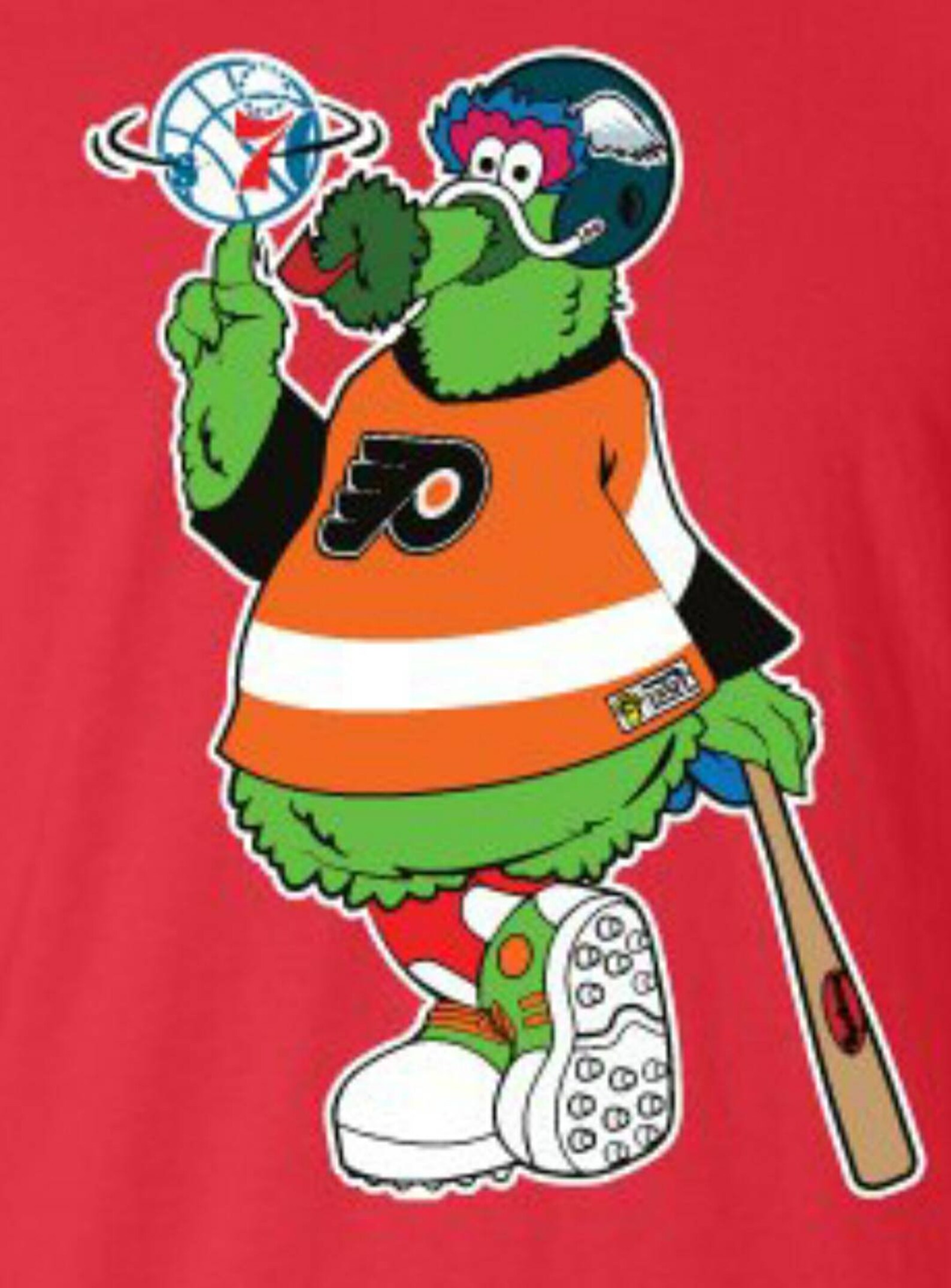 Philly Phanatic Red Adult Custom Fan Art Designed Sports Tee - Etsy