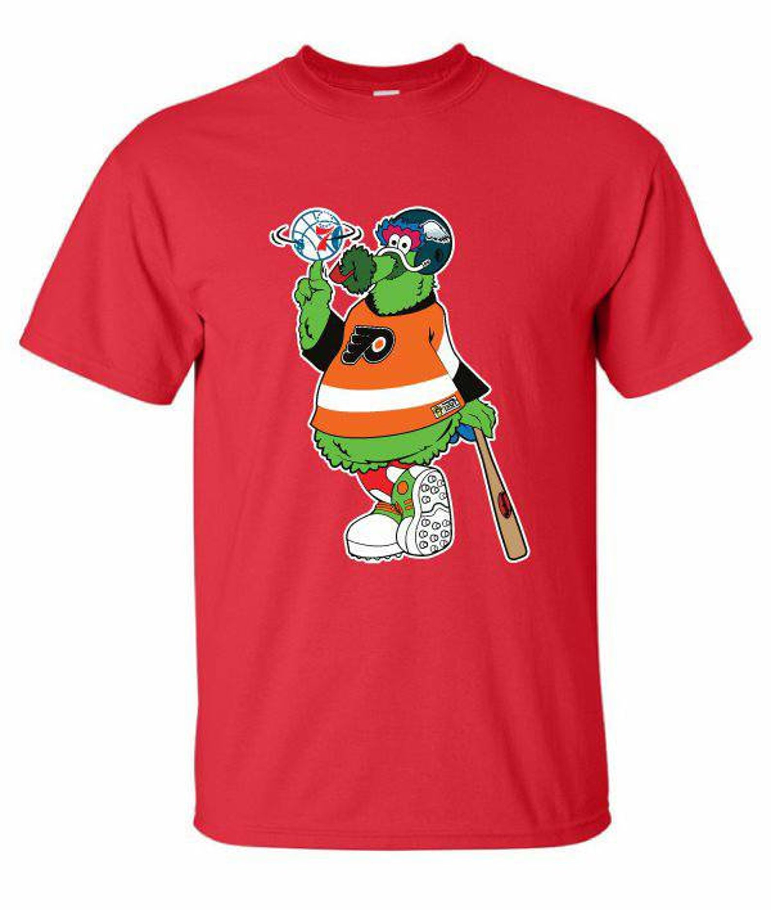 Philly Phanatic Red Adult Custom Fan Art Designed Sports Tee - Etsy