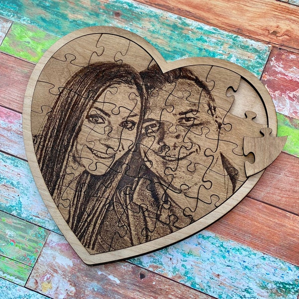 Wood Heart Puzzle - Etsy