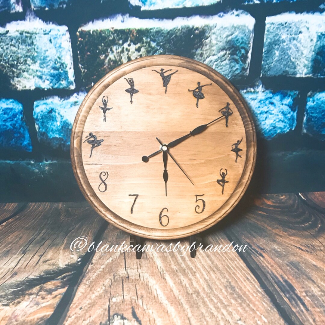 Ballerina Clock, Wood Dance Clock, Gift for Daughter, Dancing Decor ...