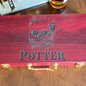 Personalized Poker Set, Custom Wood Poker Case, Poker Box Chips ...