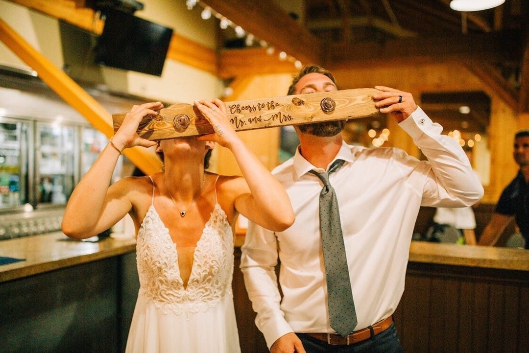 Wedding Shot Board, Couples Shot Board, Mini Ski Board for Shots ...