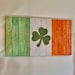 Wood Irish Flag, Irish Bar Decor, Personalized Irish Flag, Shamrock ...