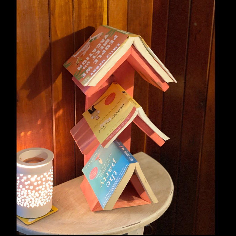 Triangle Bookstand, 3 Tier Triangle Book Holder, Nightstand Bookmark ...