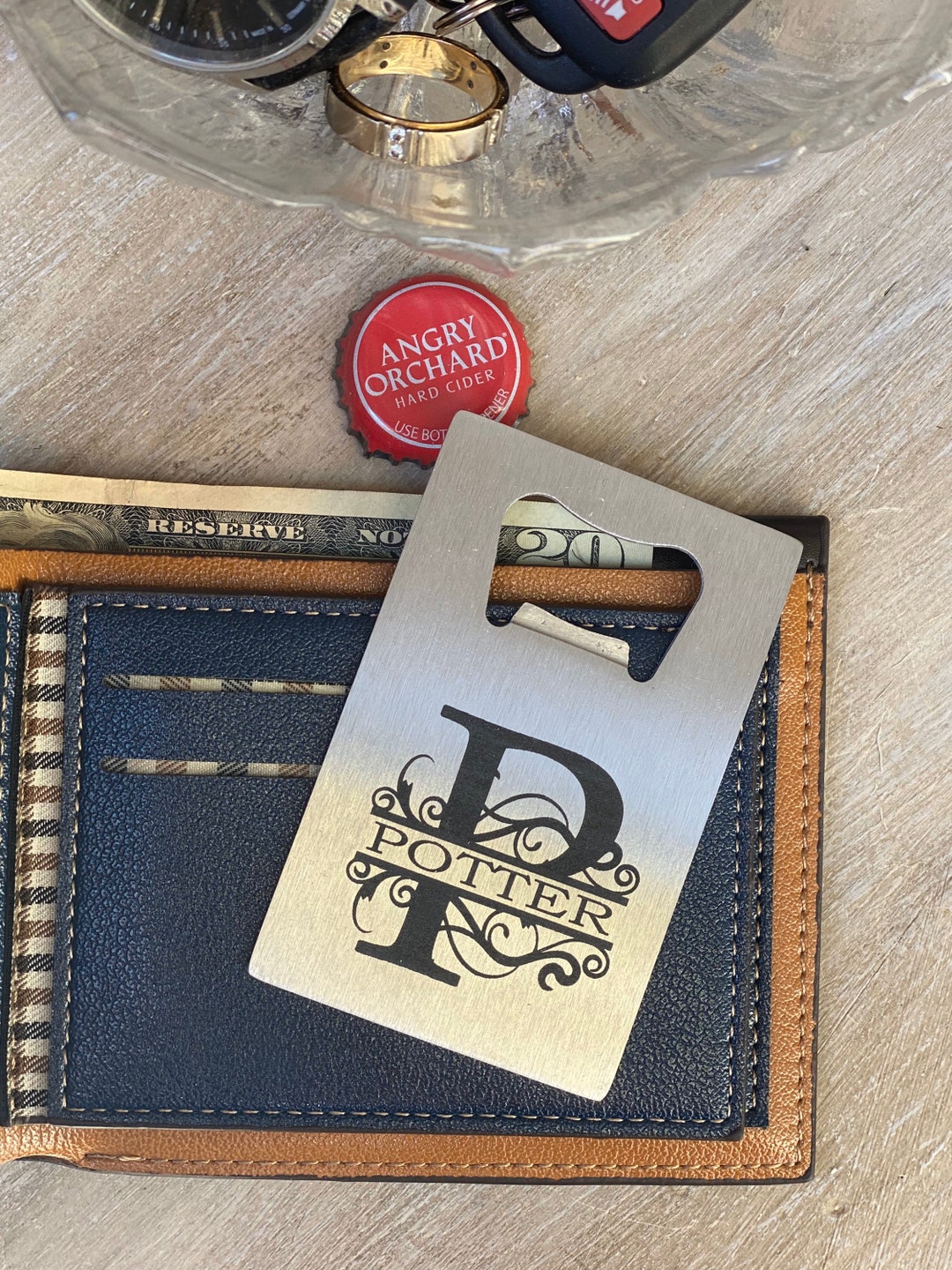 Wallet Bottle Cap Opener, Credit Card Bottle Cap Opener, Man Card ...