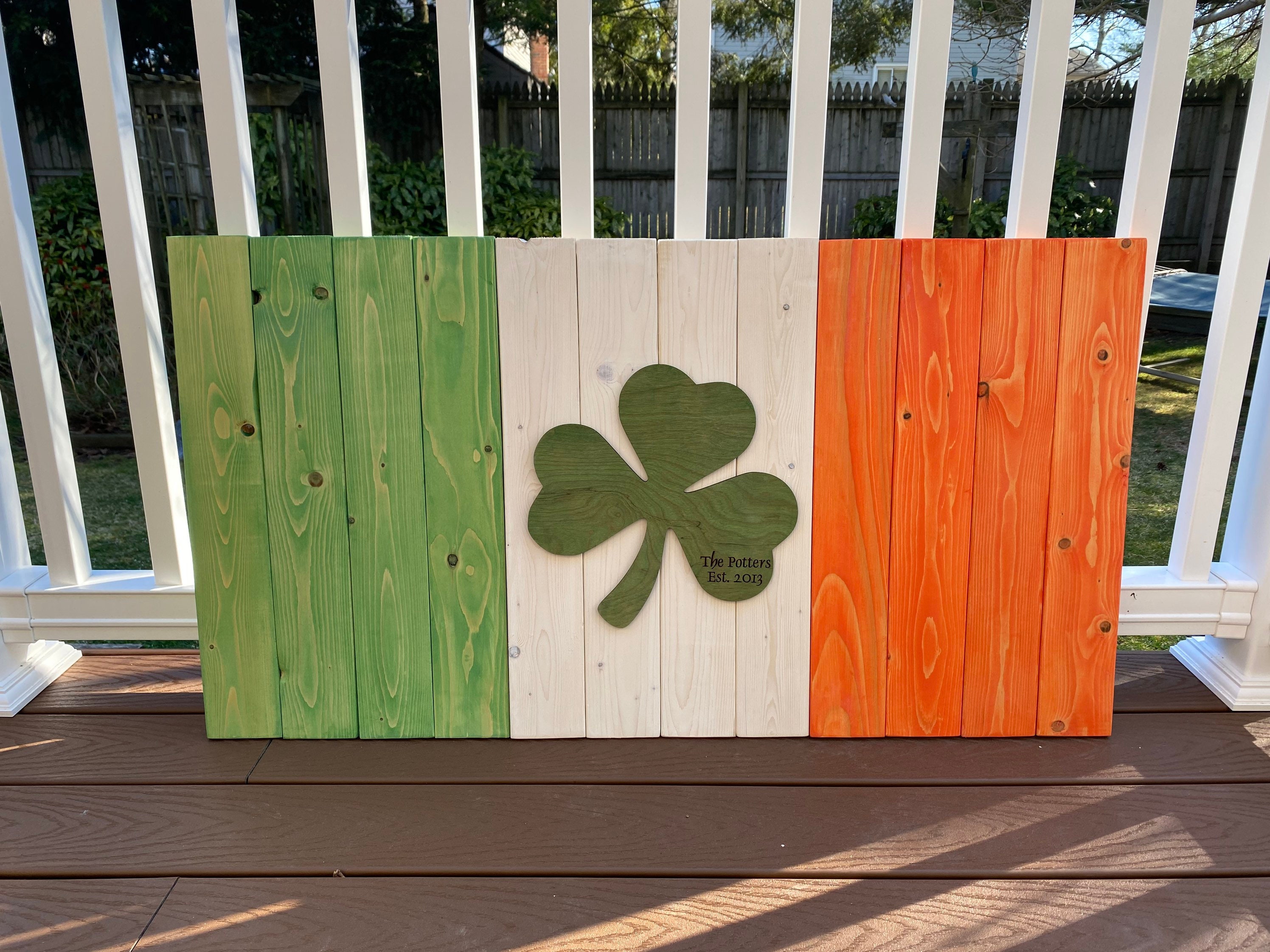Wood Irish Flag Irish Bar Decor Personalized Irish Flag | Etsy