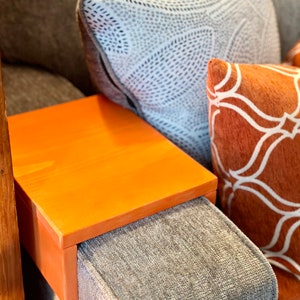 Couch Sofa Arm Rest Table, Over the Couch Table, Custom Wood Sofa Arm ...