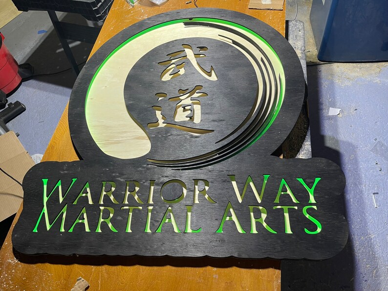 Custom Wood Logo Sign Logo Led Cutouts for Store Window - Etsy