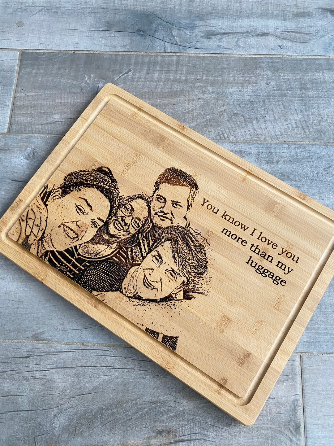 Family Photo Cutting Board, Photo on Wood, Personalized Cutting Board ...
