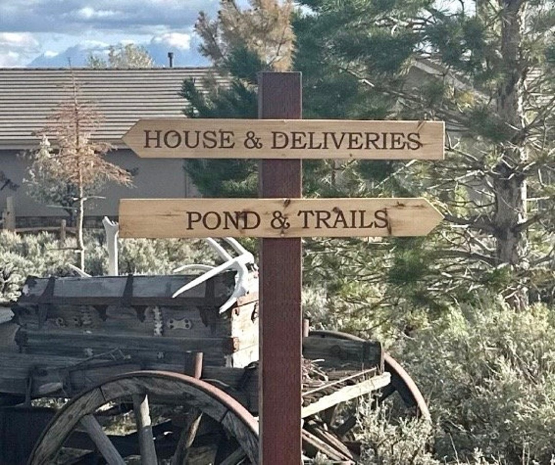 Yard Direction Signs, Yard Post Mileage Signs, Custom Destination Signs ...