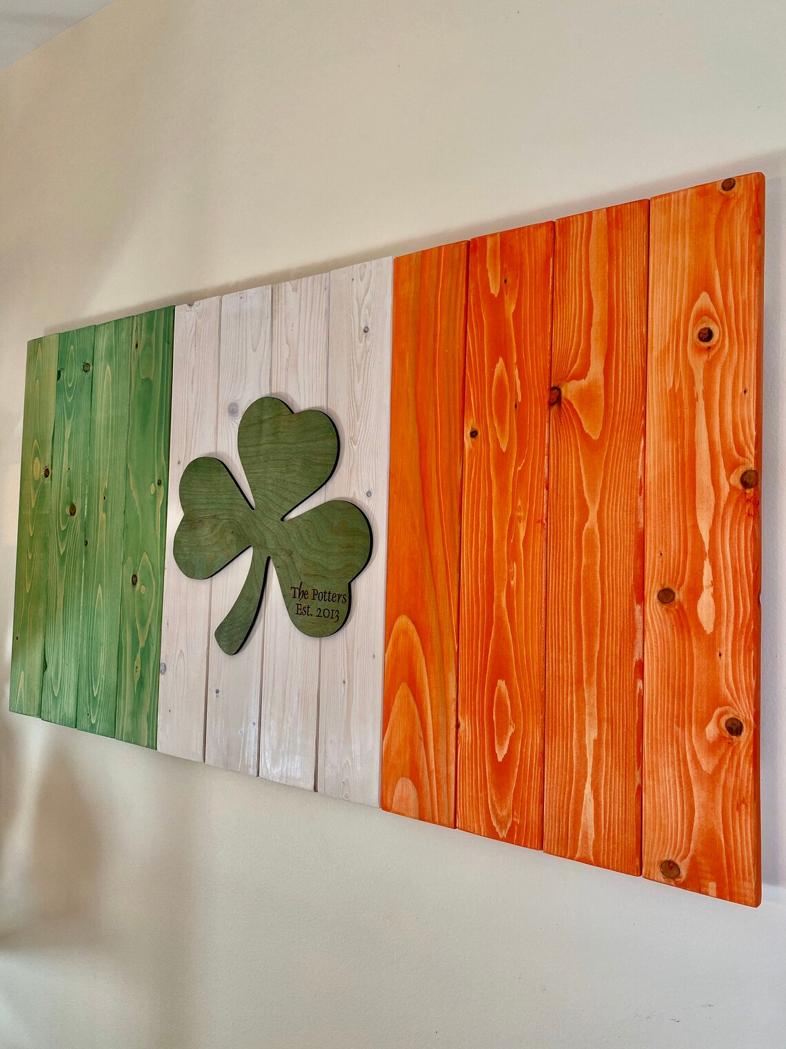 Wood Irish Flag Irish Bar Decor Personalized Irish Flag | Etsy