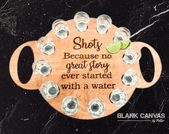 Personalized Shot Glass Tray - Etsy