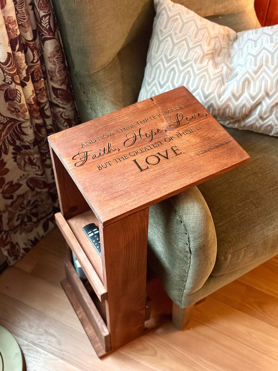 Sofa Side Table, Chair End Table, Side Wine Table, Rustic End Table ...