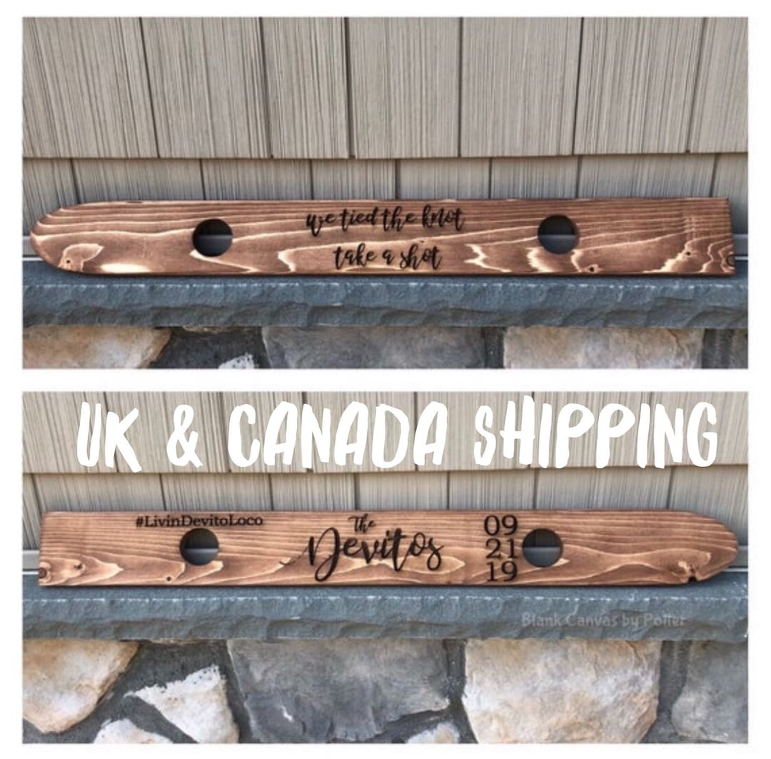 Mini Ski Board for Shots, Personalized Mini Wedding Shot Board, Couples ...