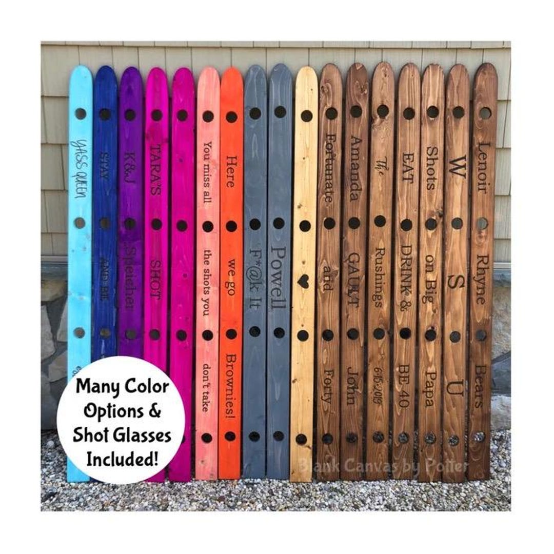 Ski Board for Shots, Personalized Ski Board, Wedding Shot Board Ski ...