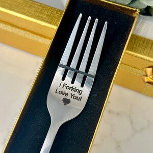 I Forking Love You Fork Engraved, Personalized Stainless Steel Fork ...