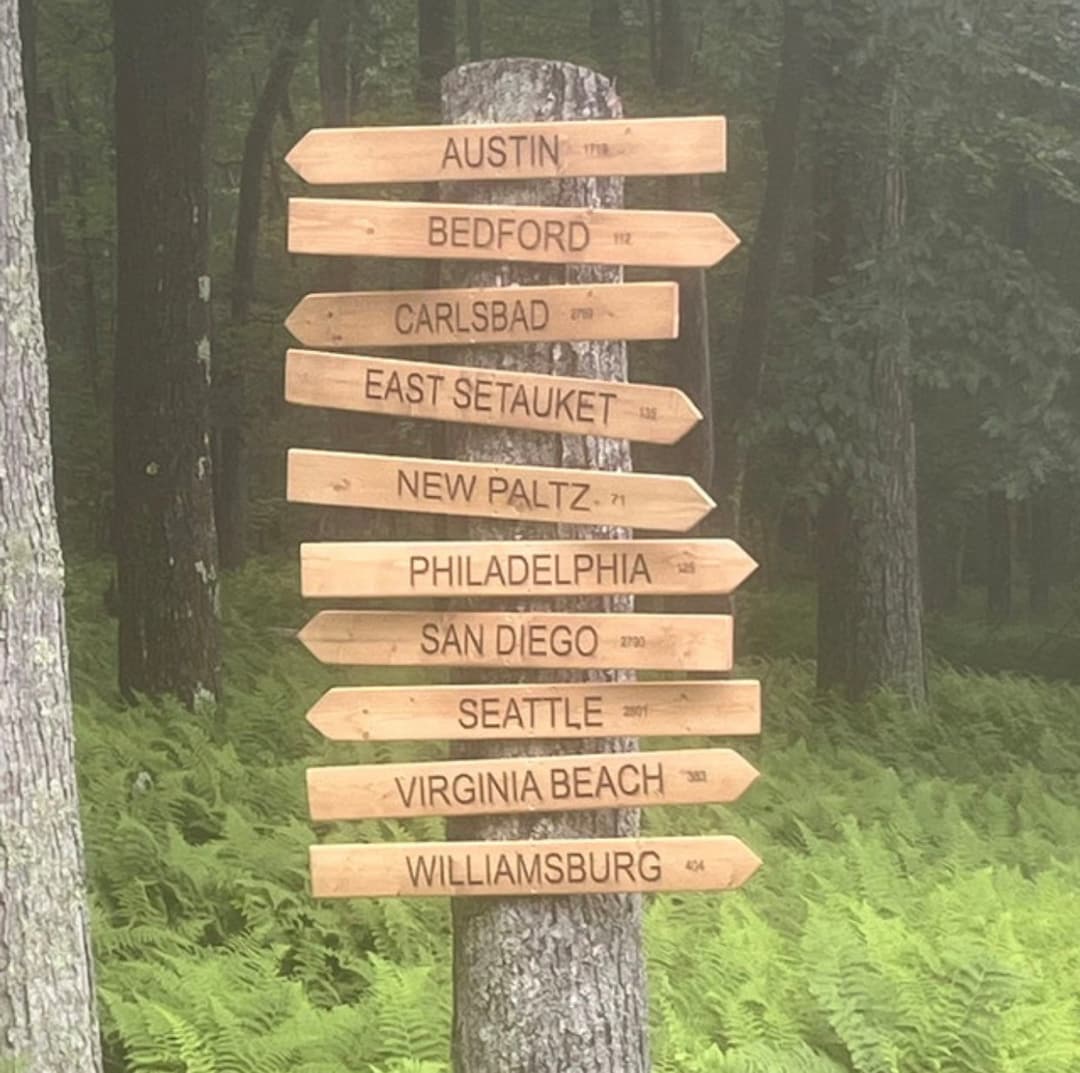 Direction Signs, Yard Mileage Signs, Custom Destination Signs, Arrow ...