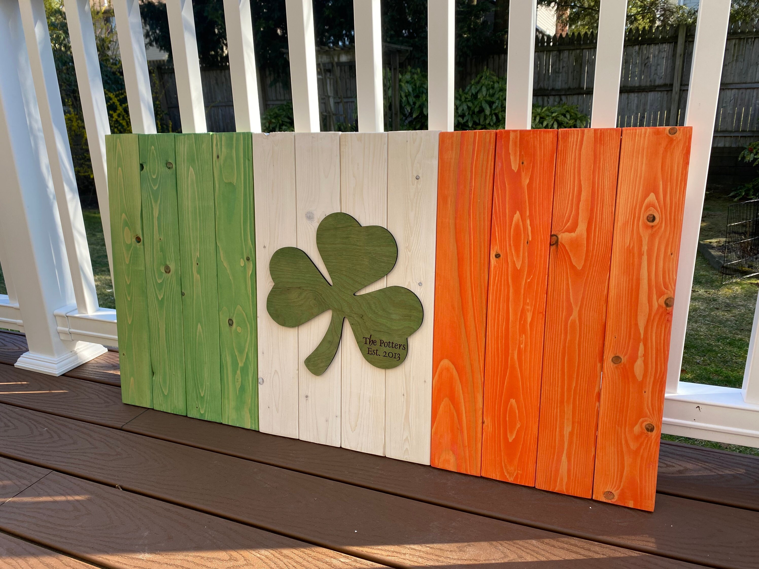 Wood Irish Flag Irish Bar Decor Personalized Irish Flag | Etsy