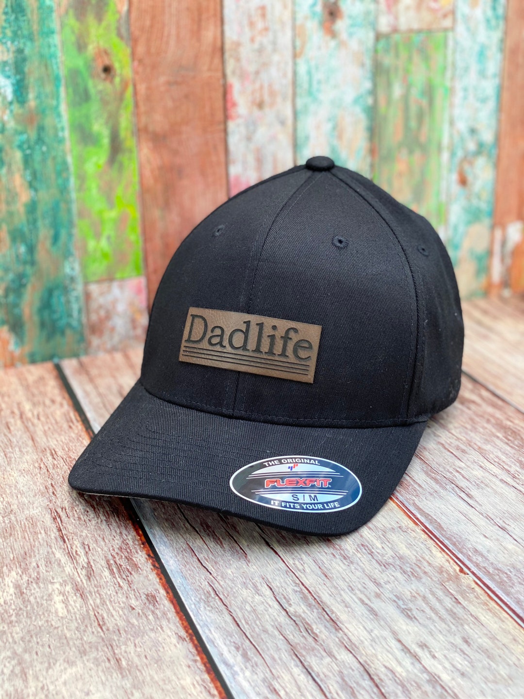 Dadlife Hat, Fathers Day Hat, Dad Hat, Leather Patch Hat, Fitted ...