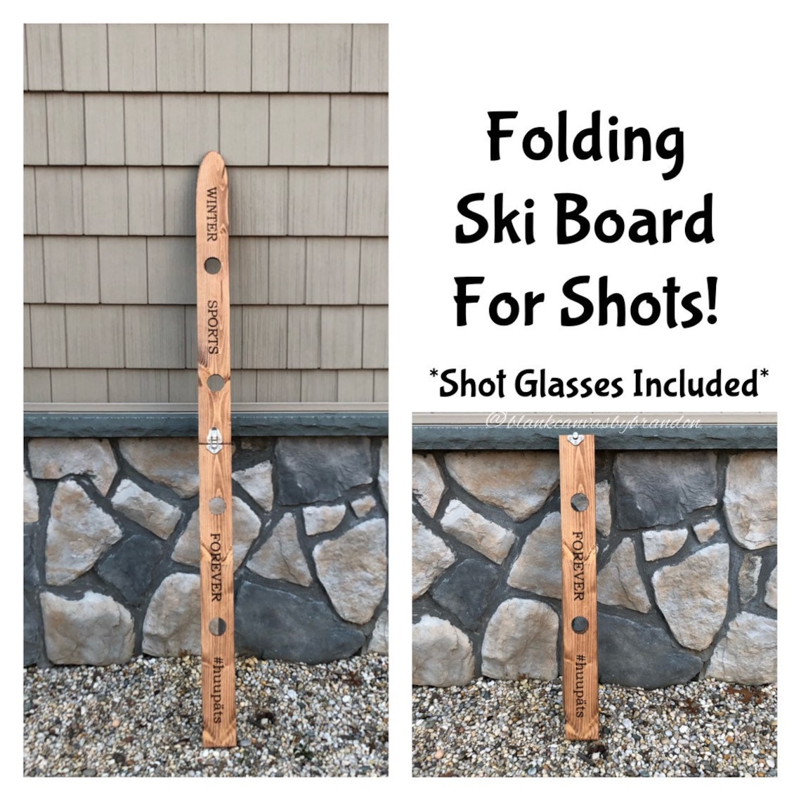 Ski Board for Shots Personalized Folding Ski Board - Etsy