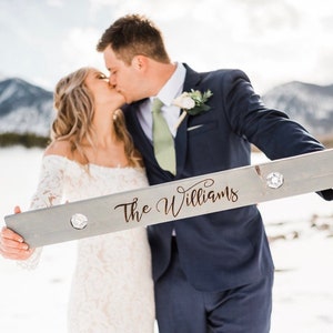 Couples Wedding Shot Flight Board, Shot Board, Mini Ski Board for Shots ...