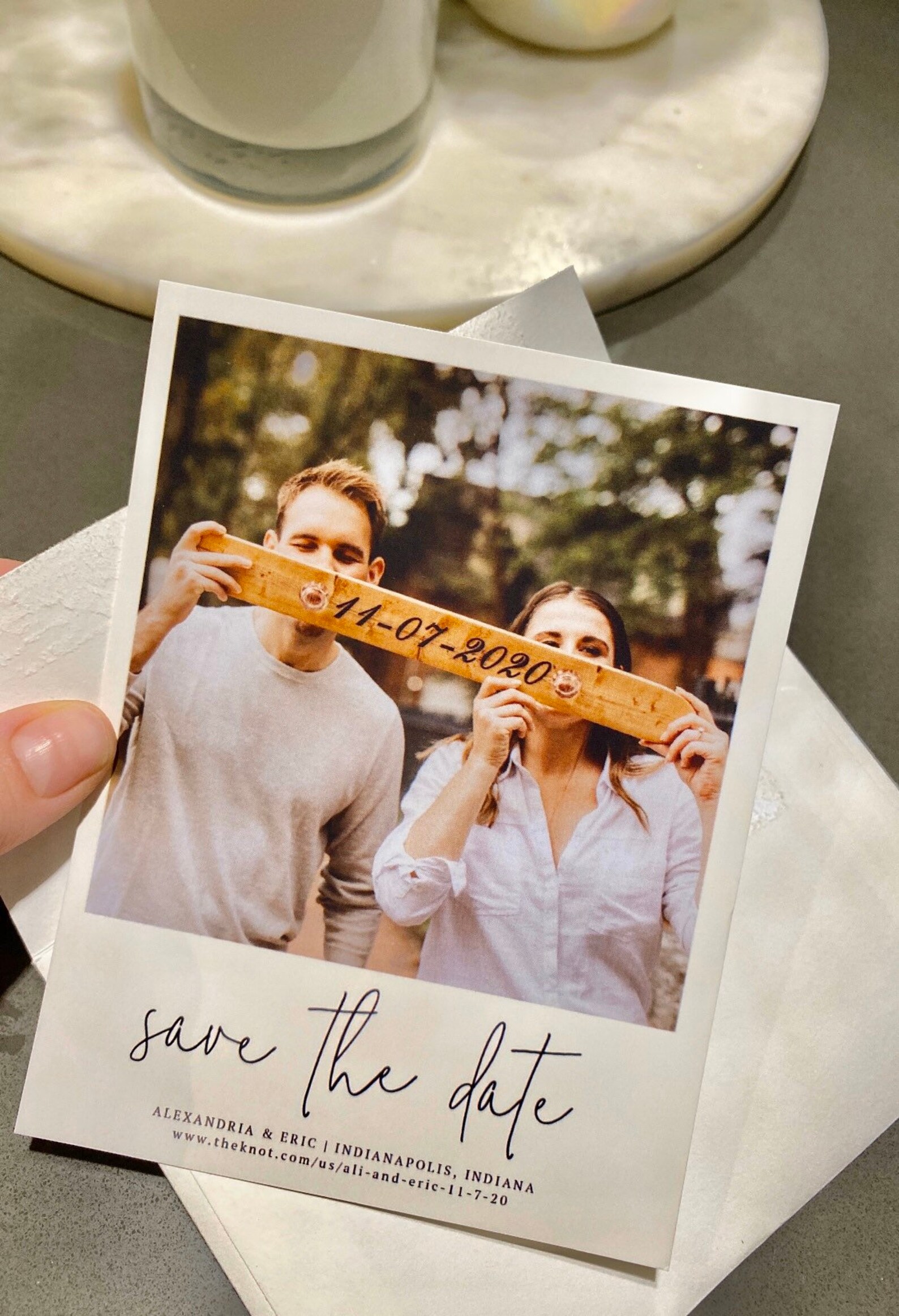Engagement Photo Prop, Save the Date Prop Idea, Mini Shot Board ...