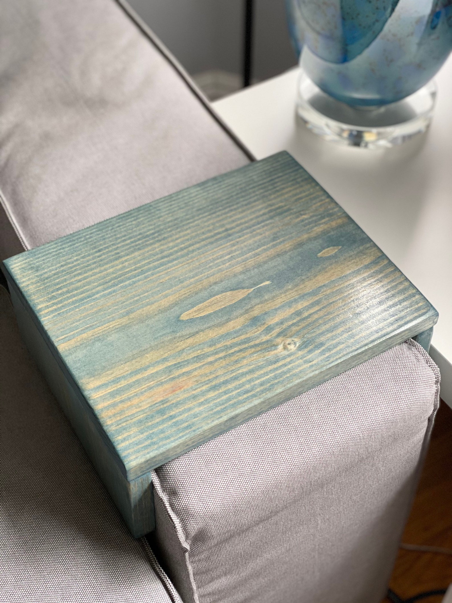 Couch Sofa Arm Rest Table Over the Couch Table Custom Wood - Etsy