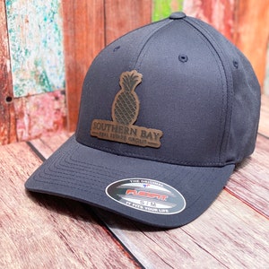 Custom Logo Leather Patch Hat Custom Logo Fitted Baseball - Etsy