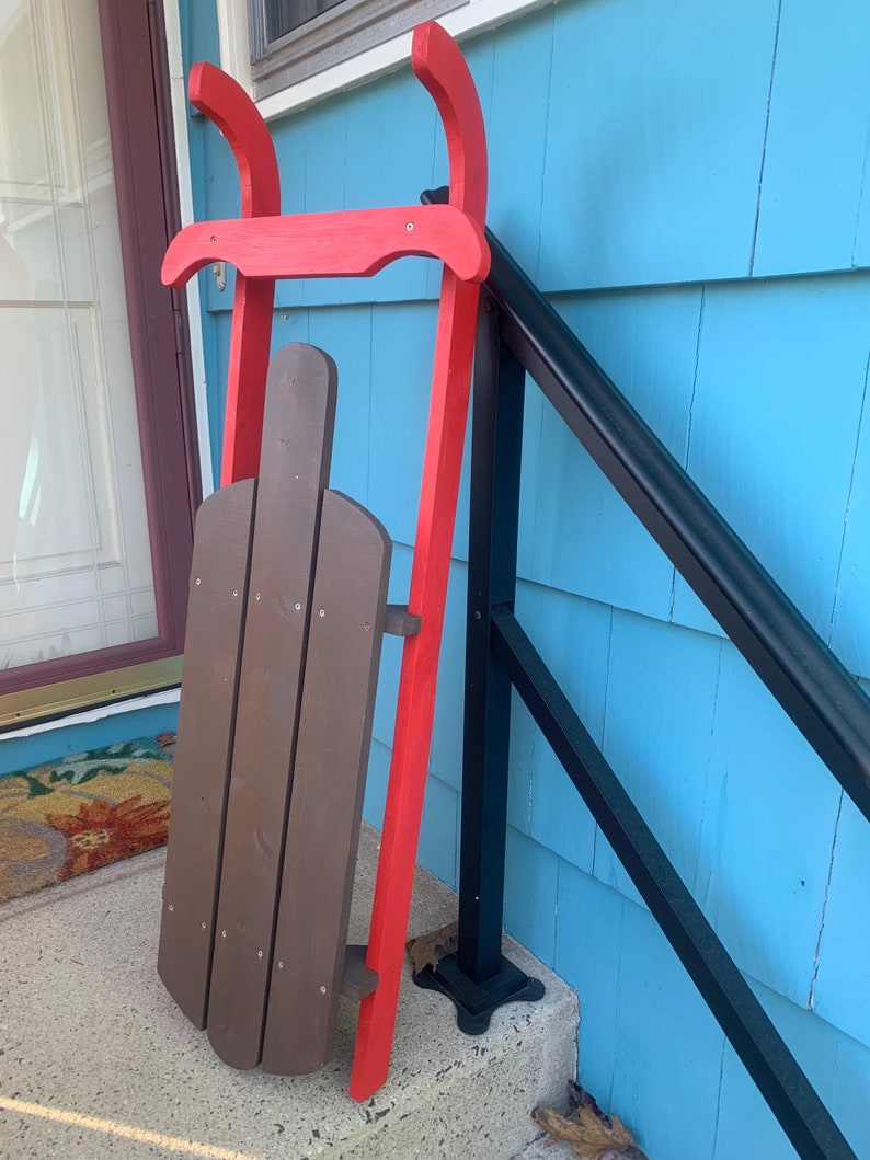 Vintage Wooden Sled: Rustic Winter Holiday Decor (43"l) - Etsy