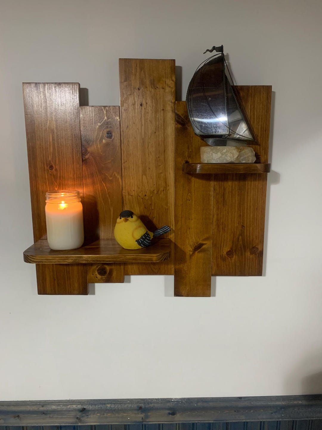 Rustic Shelf Wood Farmhouse Wall Decor – Handcrafted, Farmhouse Charm ...