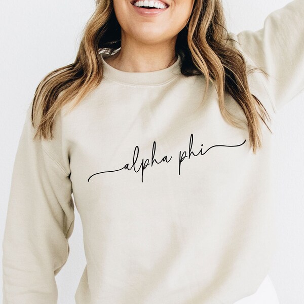 Alpha Phi Letters Crewneck - Etsy