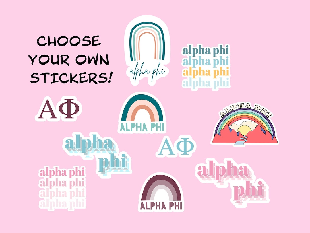 Alpha Phi Sticker Pack - Alpha Phi Stickers - Sorority Stickers Bulk ...